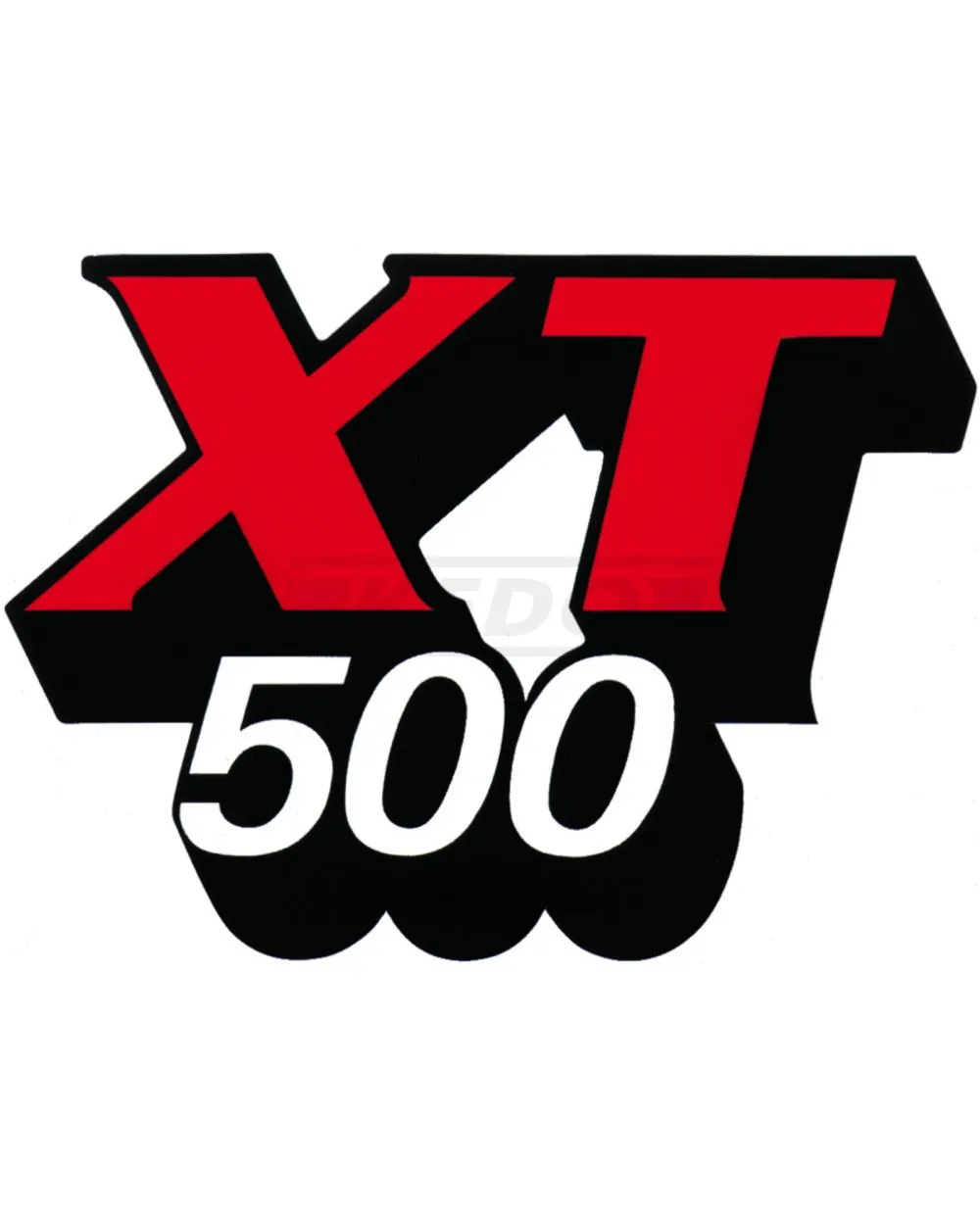 Fuel Tank Emblem Logo XT500 red white black 1 piece OEM Reference 4E5 24161 10